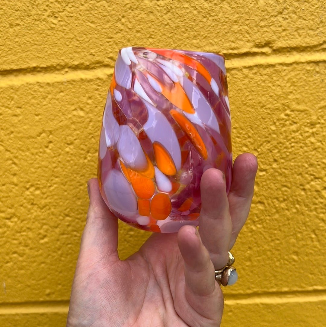 Matthew Hall - Hand Blown Glass Tumbler, Summer Sunset - The Flower Crate