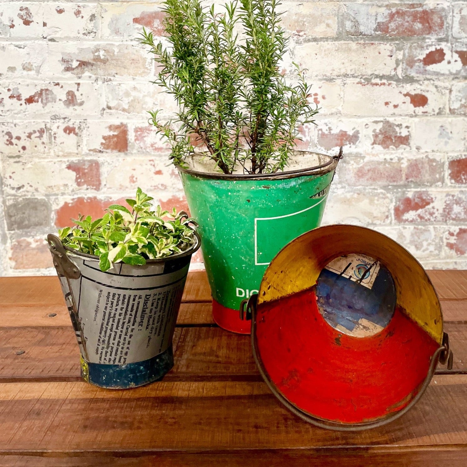 Repurposed Metal Pails - The Flower Crate
